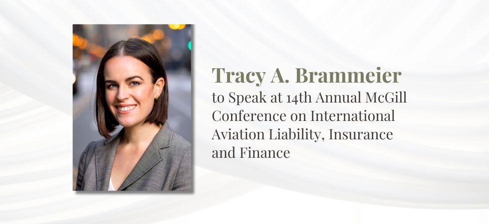 Tracy Brammeier to Speak at Institute of Air and Space Law